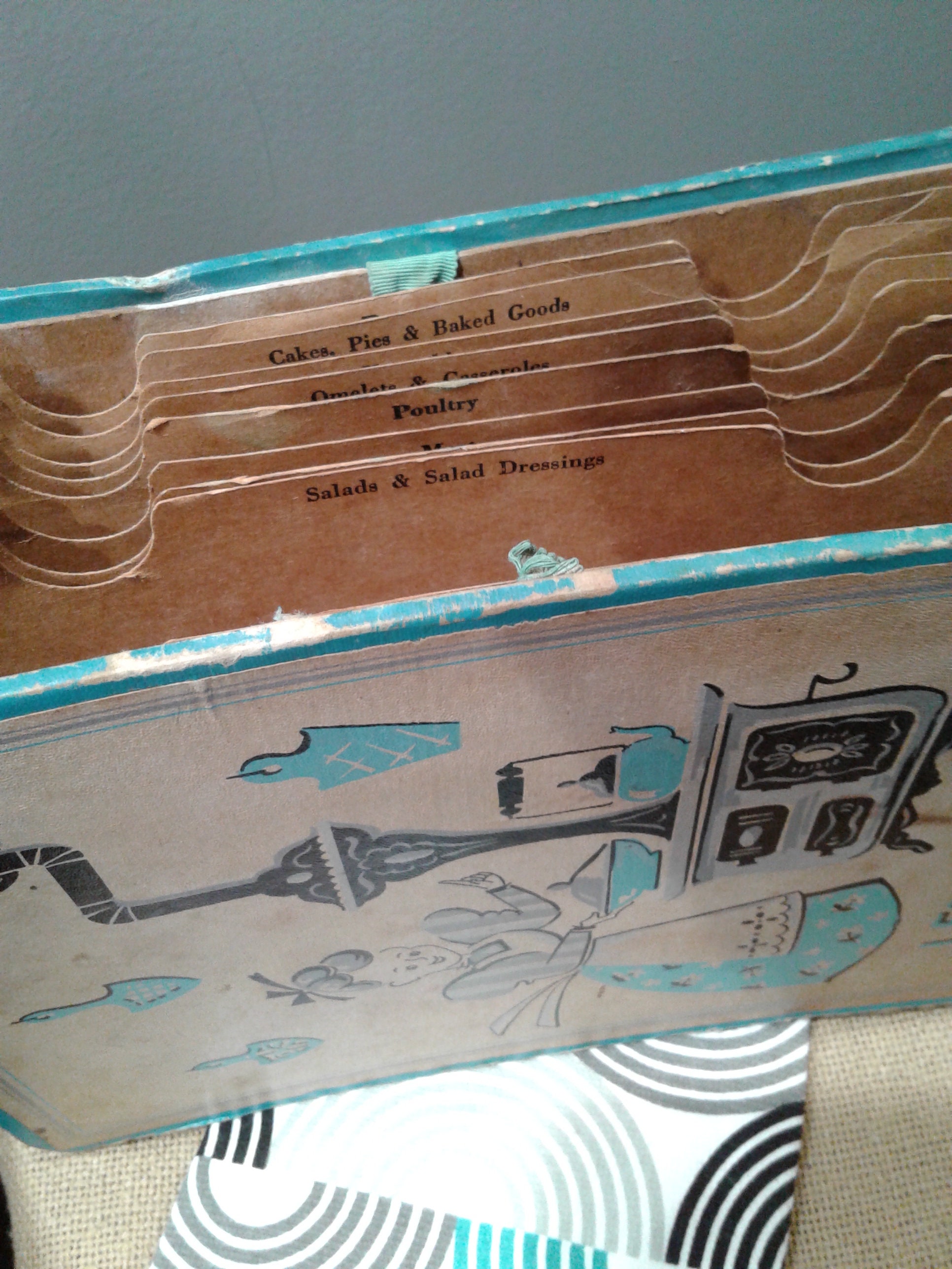 Let's Eat! Accordion Style Recipe Holder/binder/ Vintage File for ...