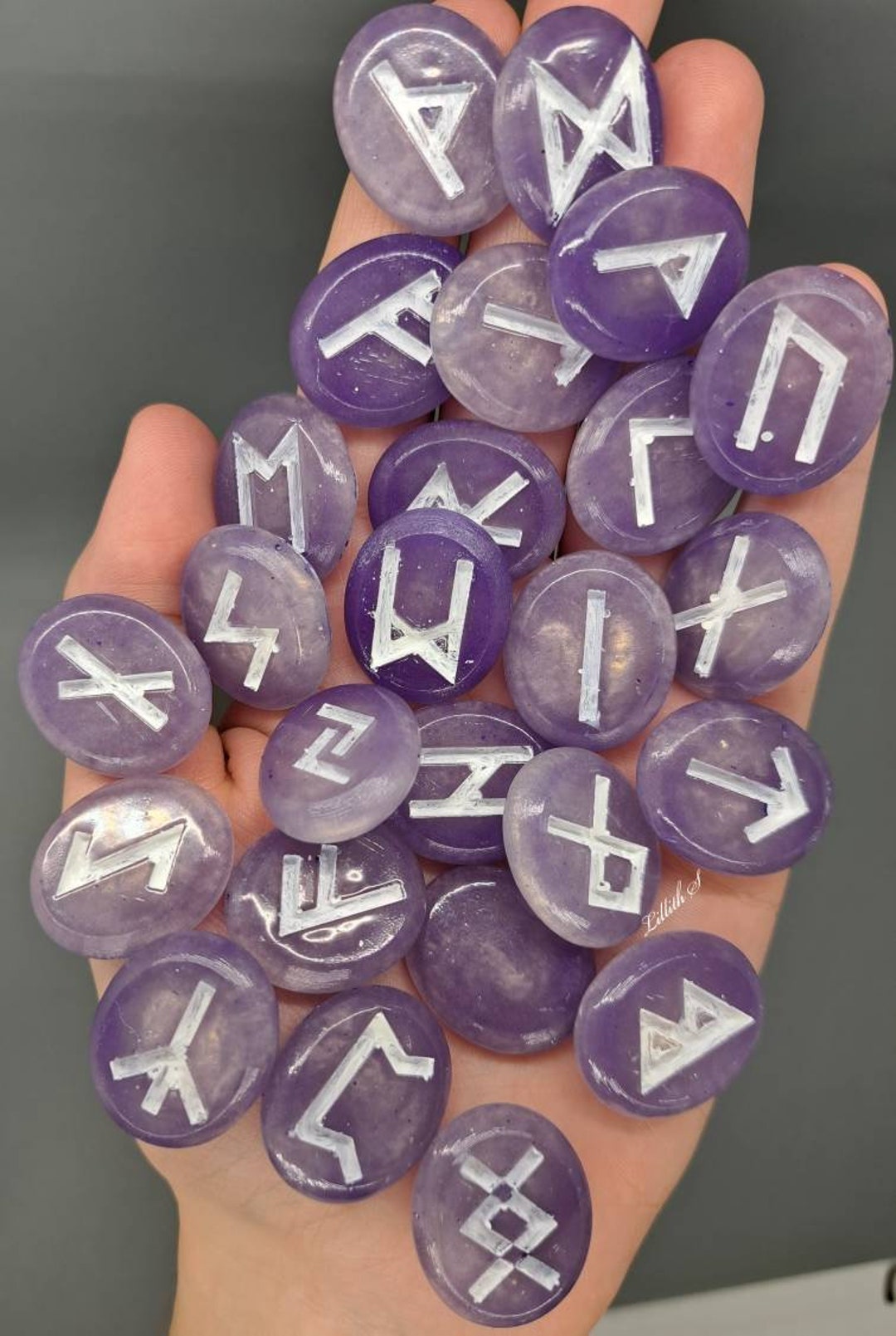 Purple & Gold Rune Set - Etsy