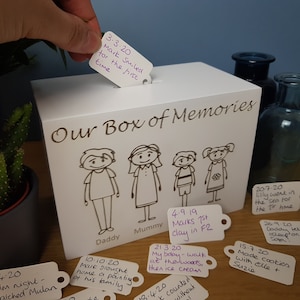 Memory Box, Personalised Family Keepsake, Add Notes / Diary Entries of ...