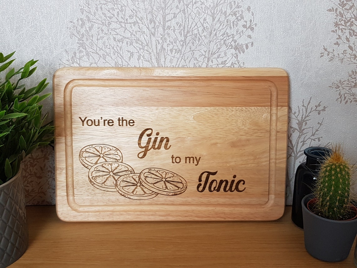Christmas Gin Gift, Personalised Present for G&T Lovers, Lemon Design ...