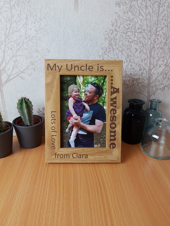 Uncle Gift Personalised Photo Frame Change Any Text Also - Etsy
