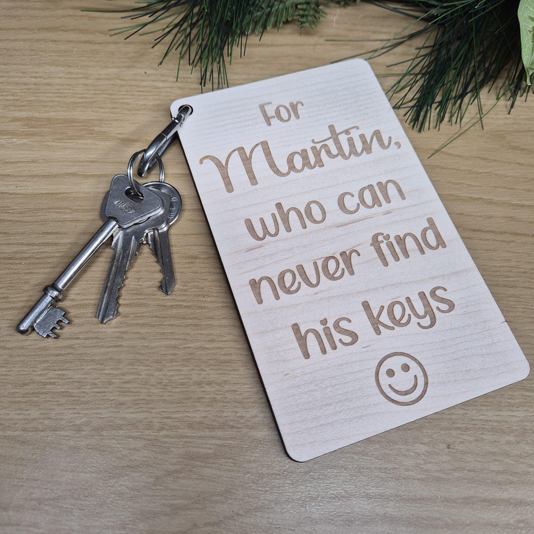 Large Wooden Keyring, Personalised Huge Keychain for Car, House, Office ...