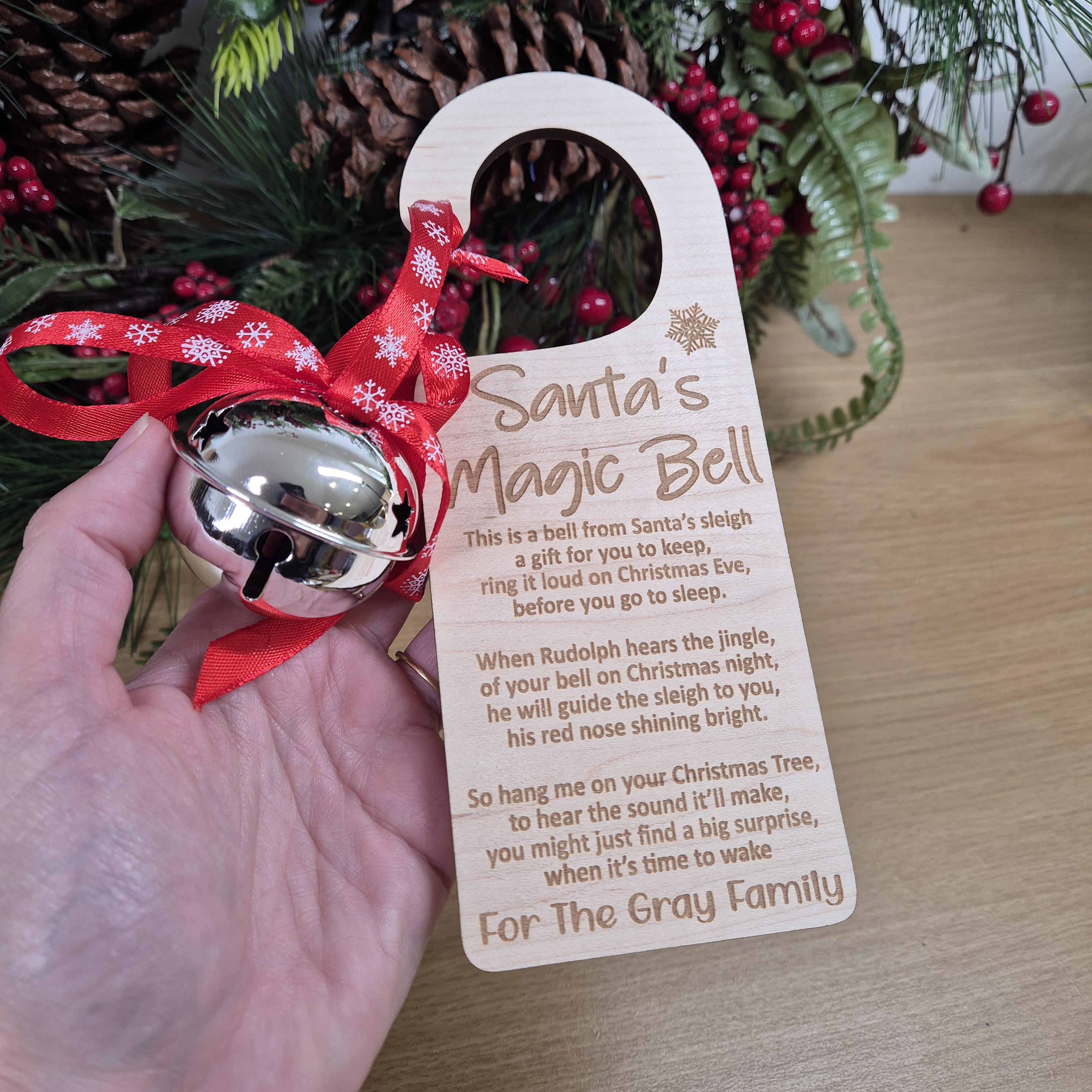 Magic Sleigh Bell for Santa With Personalised Door Tag, Still Believe ...