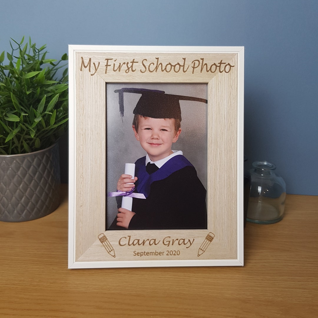First Day of School Photo Frame, Personalised With Any Text, School ...