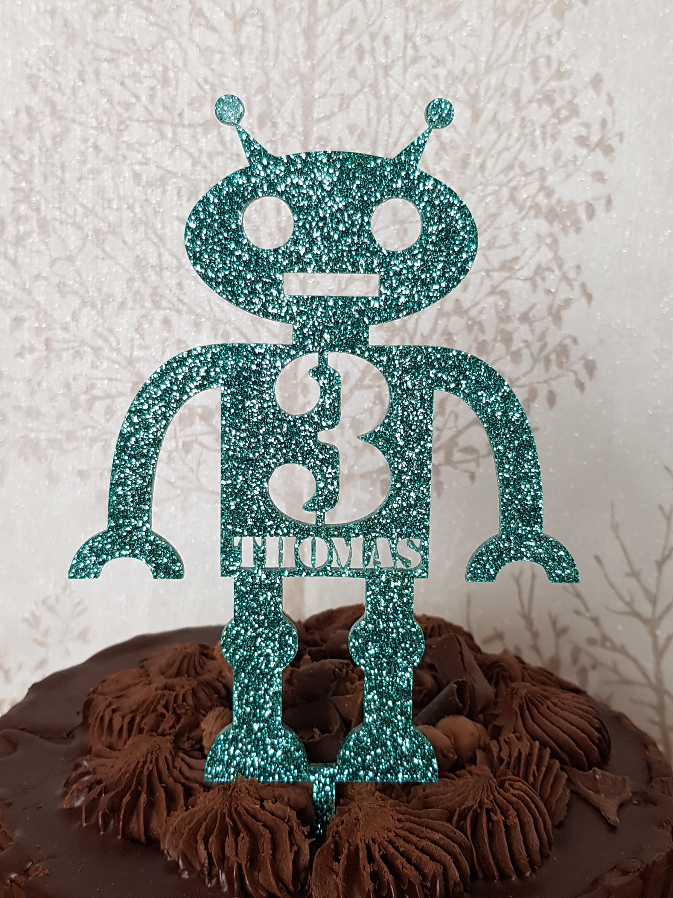 Robot Cake Topper Personalised Birthday Children's | Etsy UK