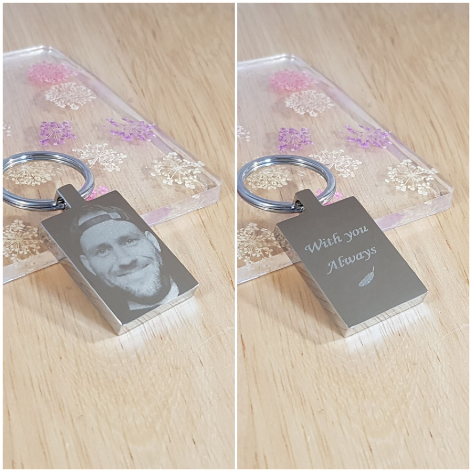 Memorial Gift / in Loving Memory Engraved Photo Keyring | Etsy