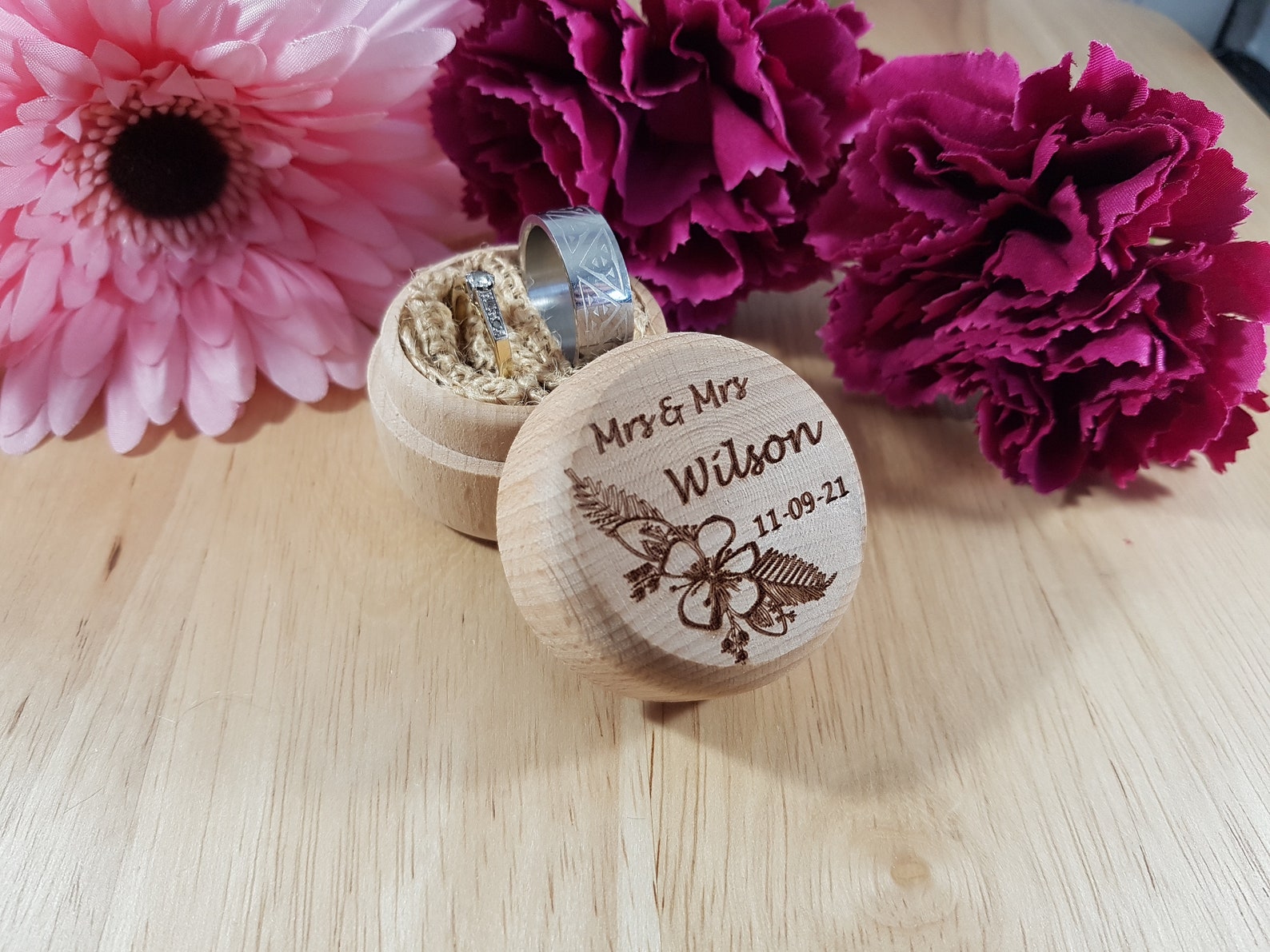 Personalised Proposal Engagement Ring Box, Will You Marry Me, Wooden ...