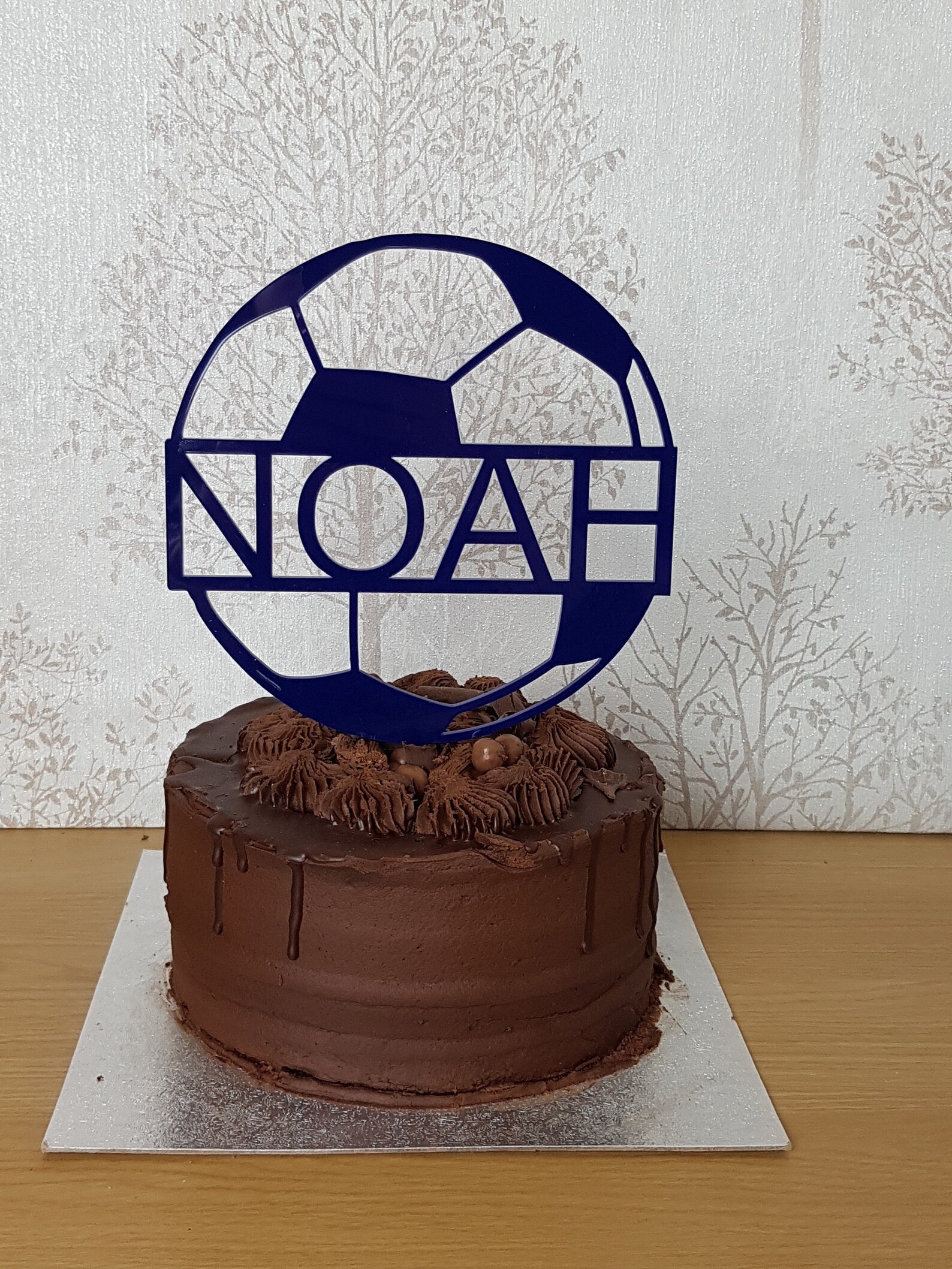 Girls Football Cake Topper, Acrylic, Personalised Birthday Children's ...