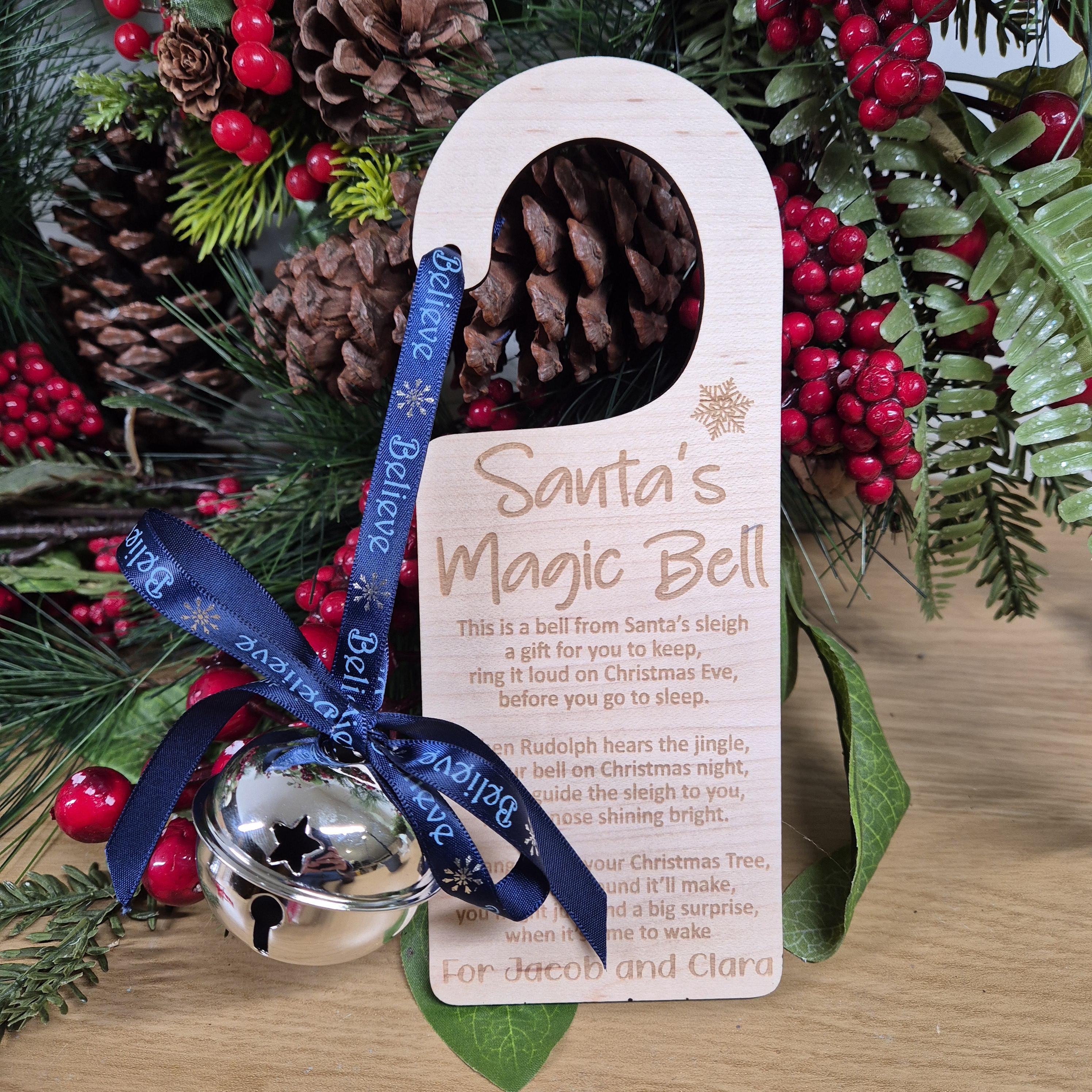 Magic Sleigh Bell for Santa With Personalised Door Tag, Still Believe ...