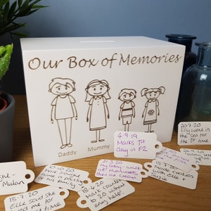 Memory Box, Personalised Family Keepsake, Add Notes / Diary Entries of ...