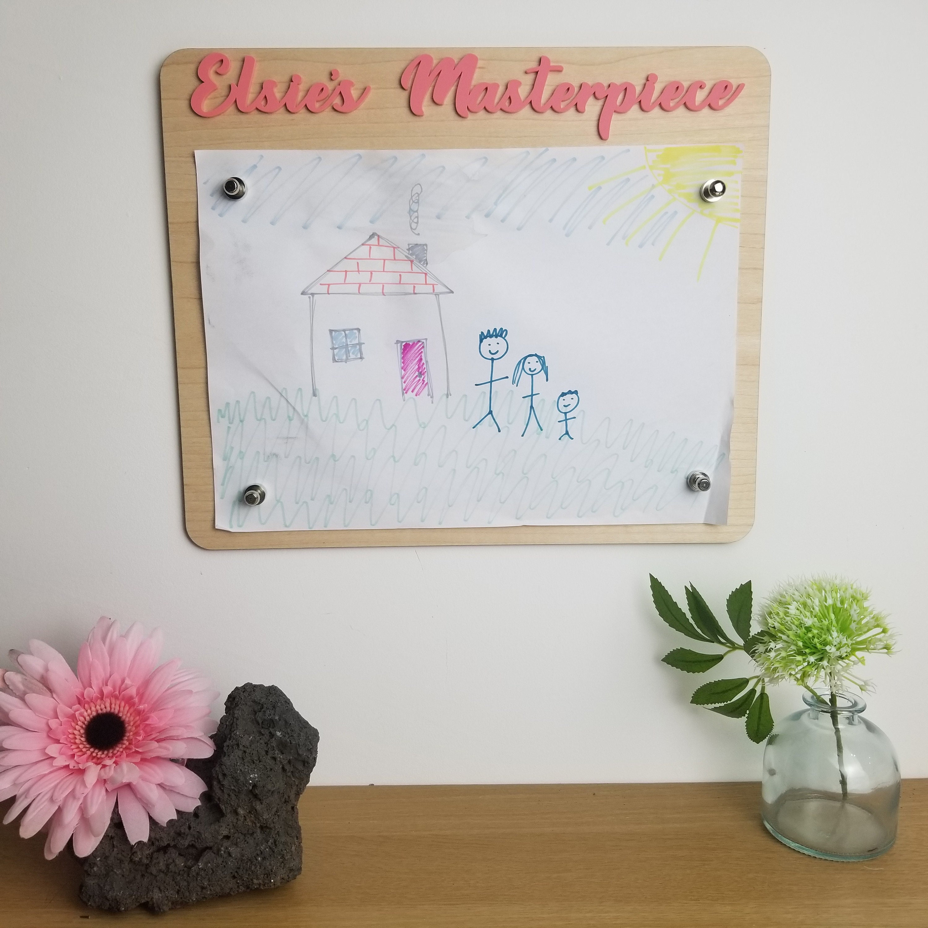 Kids Art Display Board for A4 Paper Personalised With Name - Etsy