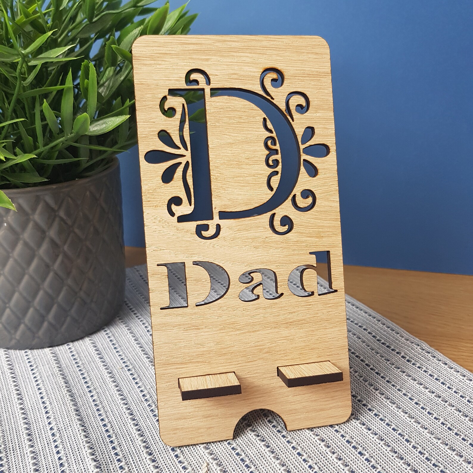 Mobile Phone Stand - Personalised With Name and Initial - Available in ...