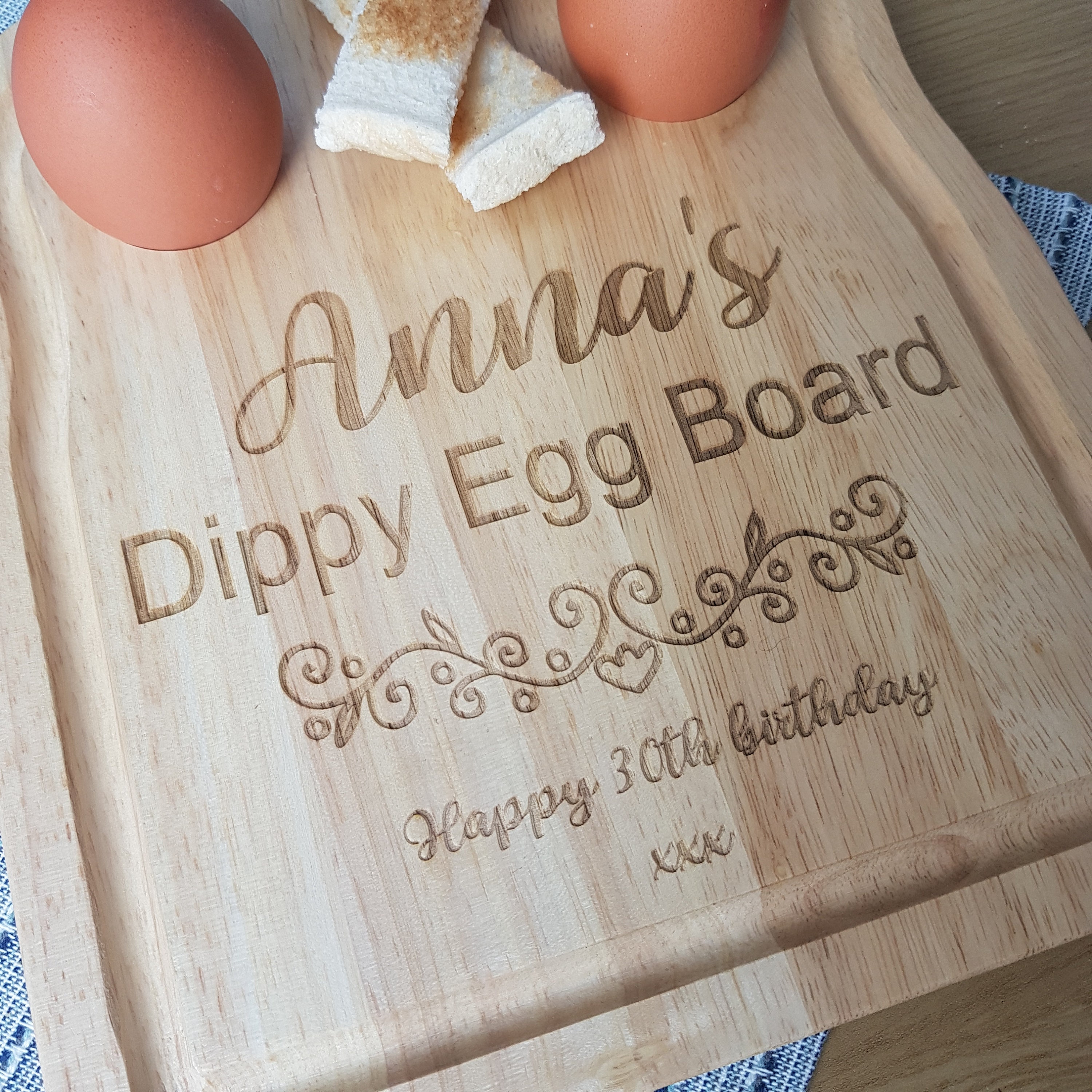 Personalised Dippy Egg Breakfast Board for Daddy Grandad | Etsy UK