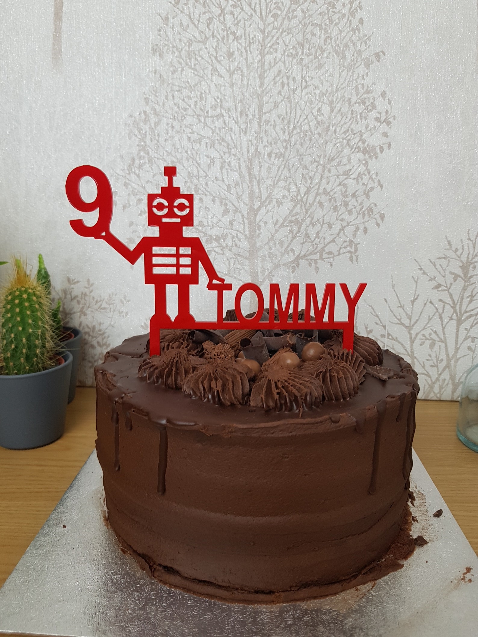 Robot Cake Topper Personalised Birthday Children's | Etsy UK