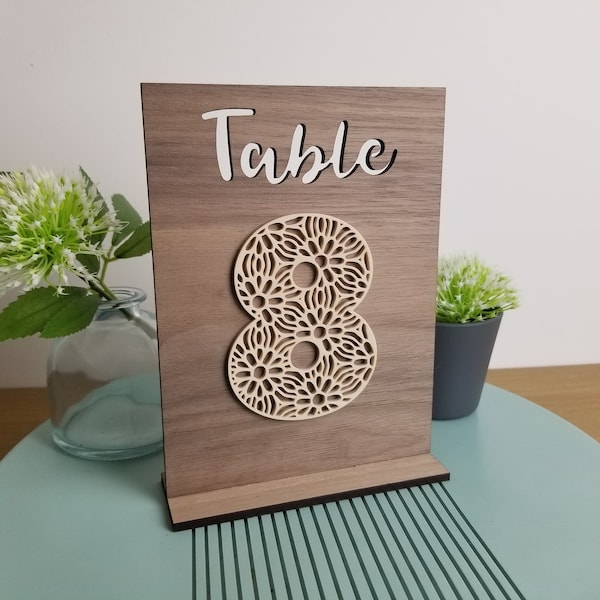 Wedding Table Marker - Etsy UK