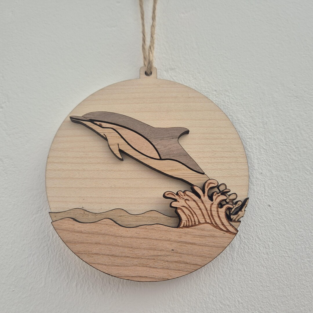 Common Dolphin Christmas Tree Hanger, Ocean Themed Home Decoration, Sea ...