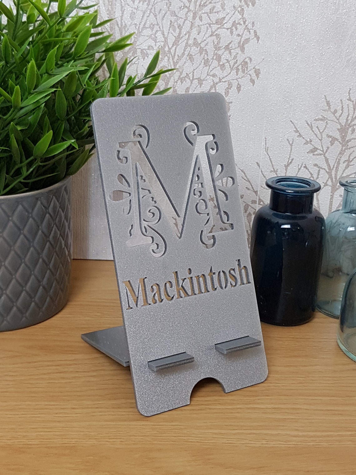 Mobile Phone Stand Personalised With Name and Initial - Etsy UK
