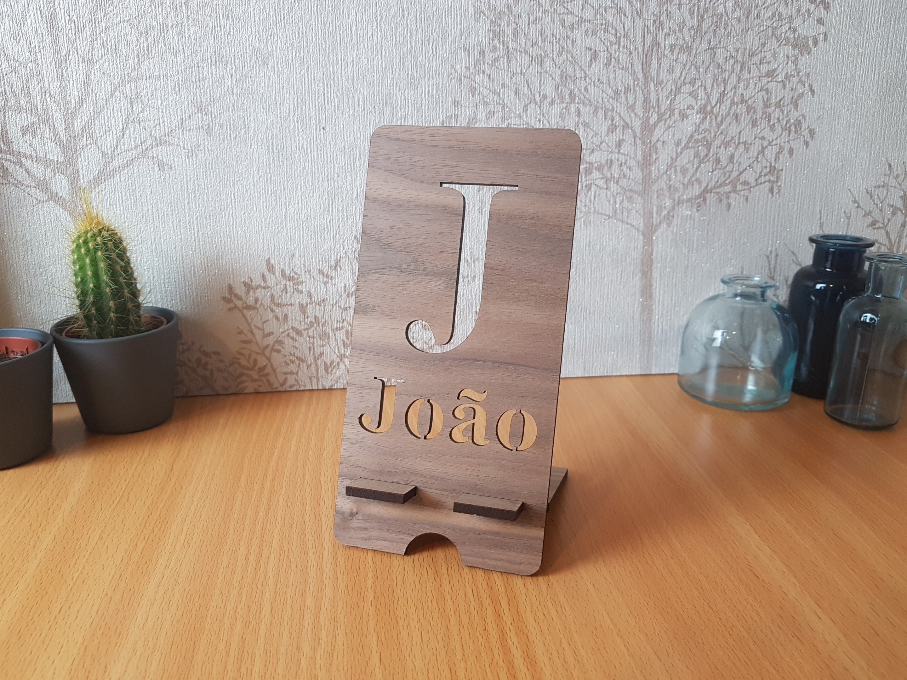 Mobile Phone Stand Personalised With Name and Initial - Etsy UK