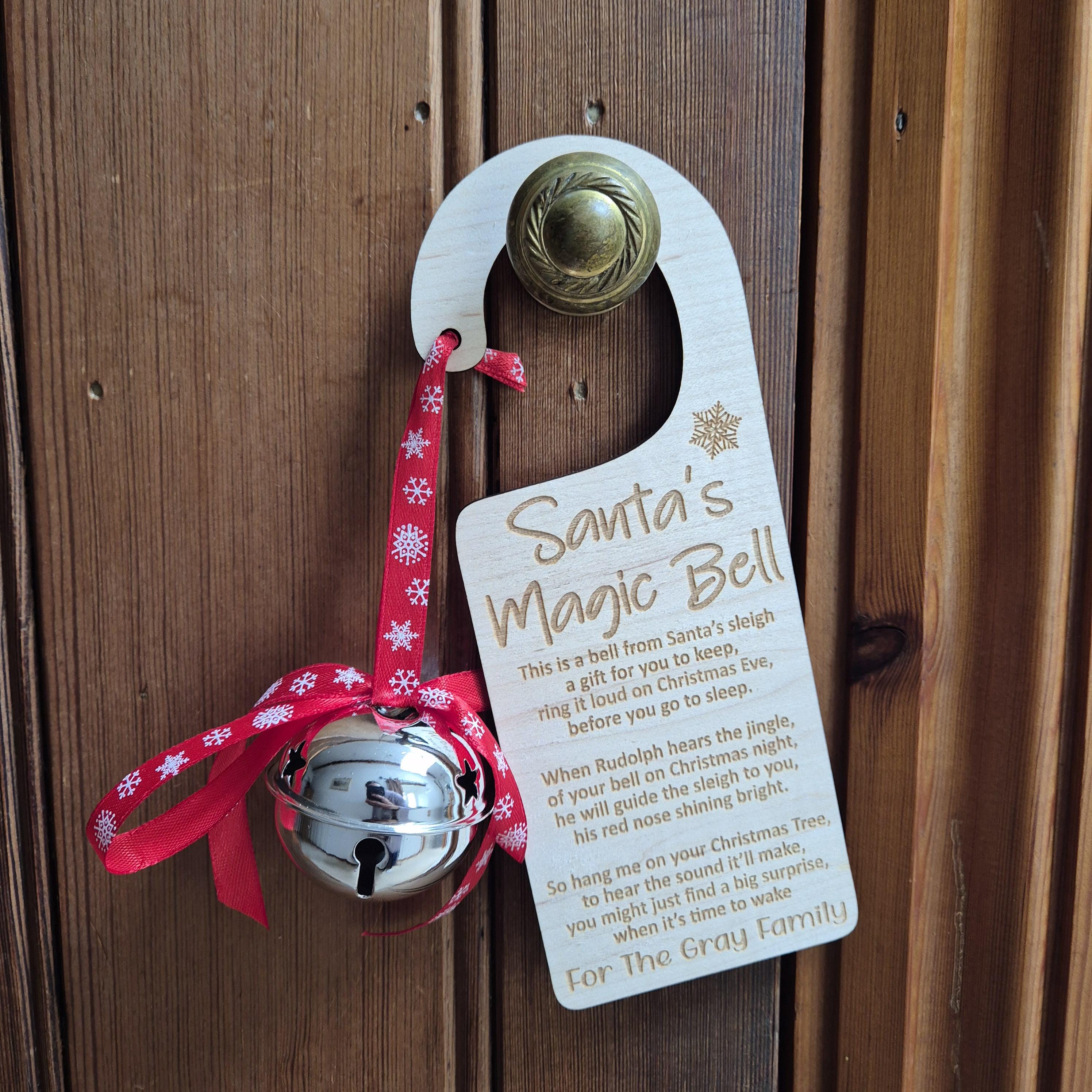 Magic Sleigh Bell for Santa With Personalised Door Tag, Still Believe ...