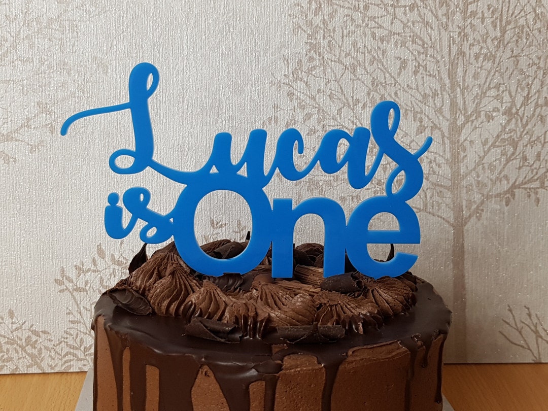 Birthday Cake Topper, Acrylic, Personalised With Children's Name and ...