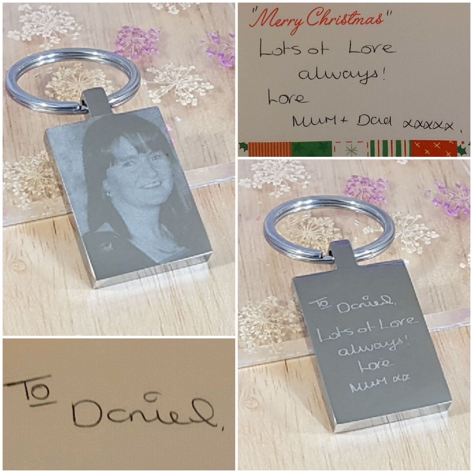 Memorial Gift / in Loving Memory Engraved Photo Keyring - Etsy