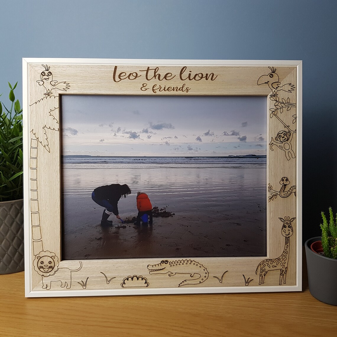 Children's Personalised Photo Frame Zoo Animal Themed for - Etsy UK