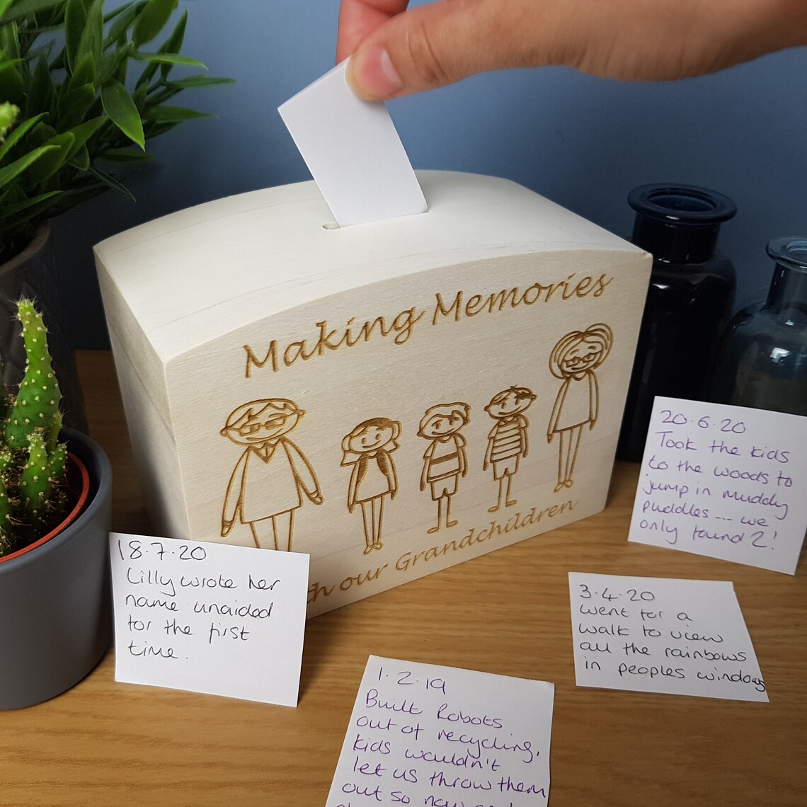 Memory Box, Personalised Family Keepsake, Add Notes / Diary Entries of ...