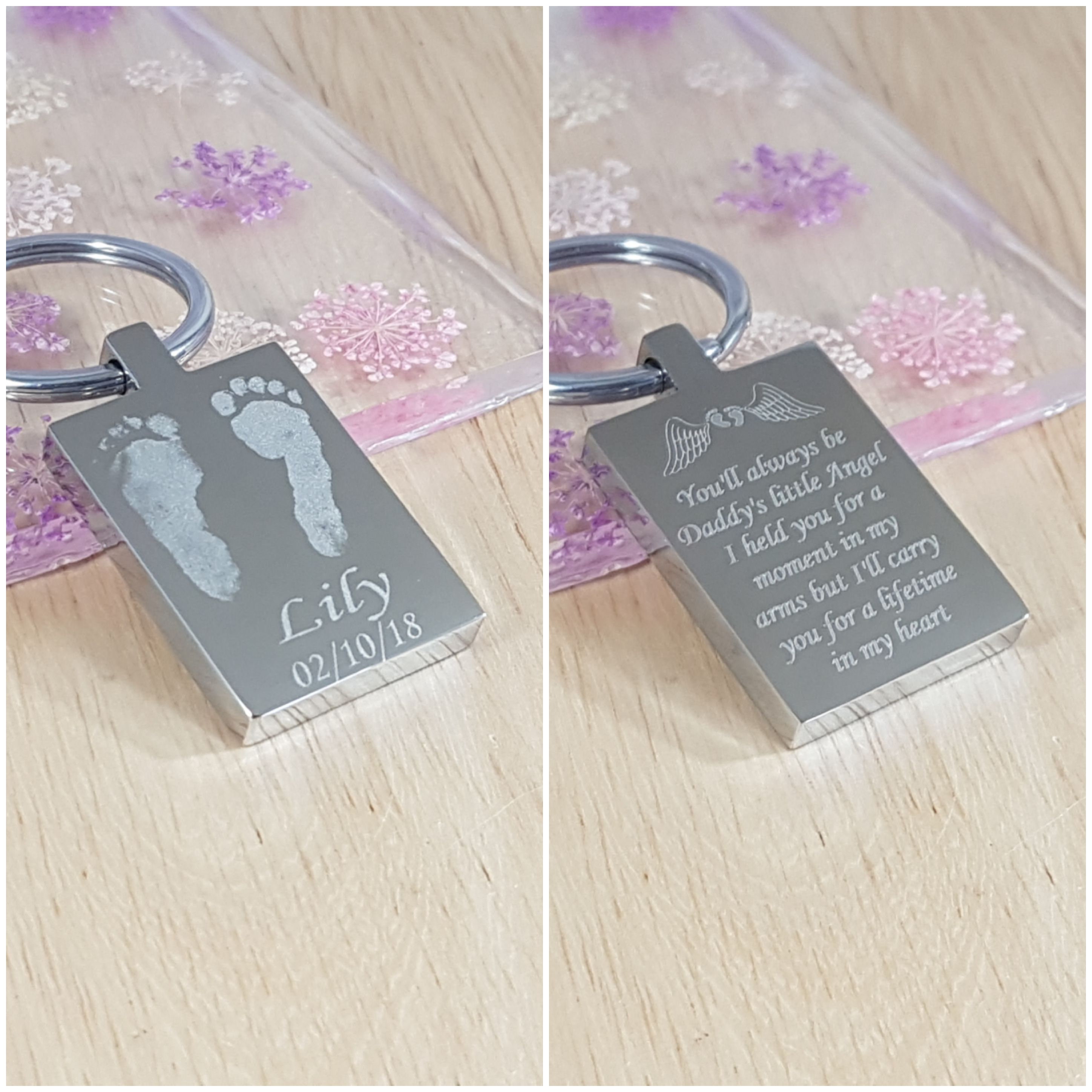Memorial Gift / in Loving Memory Engraved Photo Keyring | Etsy UK