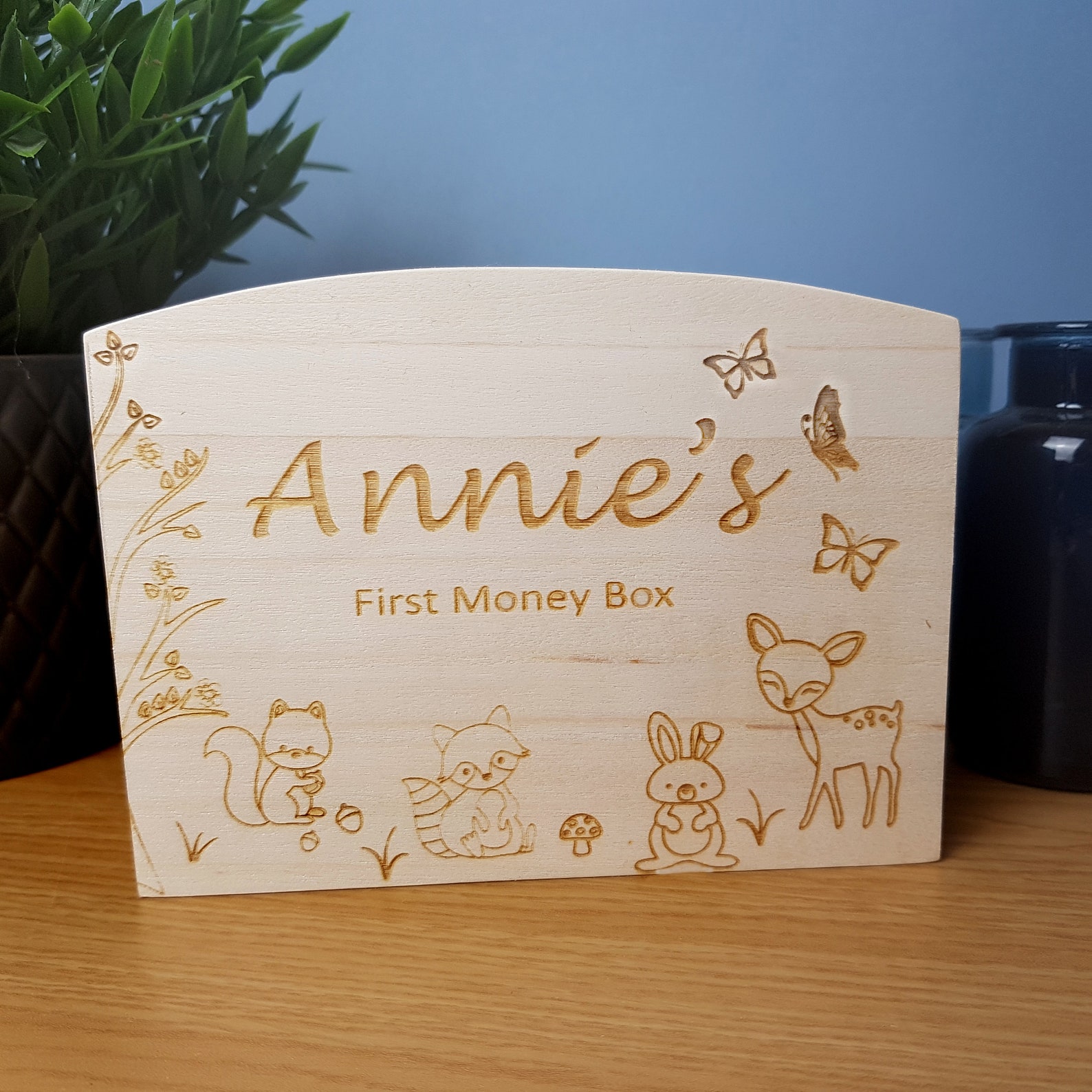 Children's First Money Box, Personalised With Any Text, Dinosaur ...