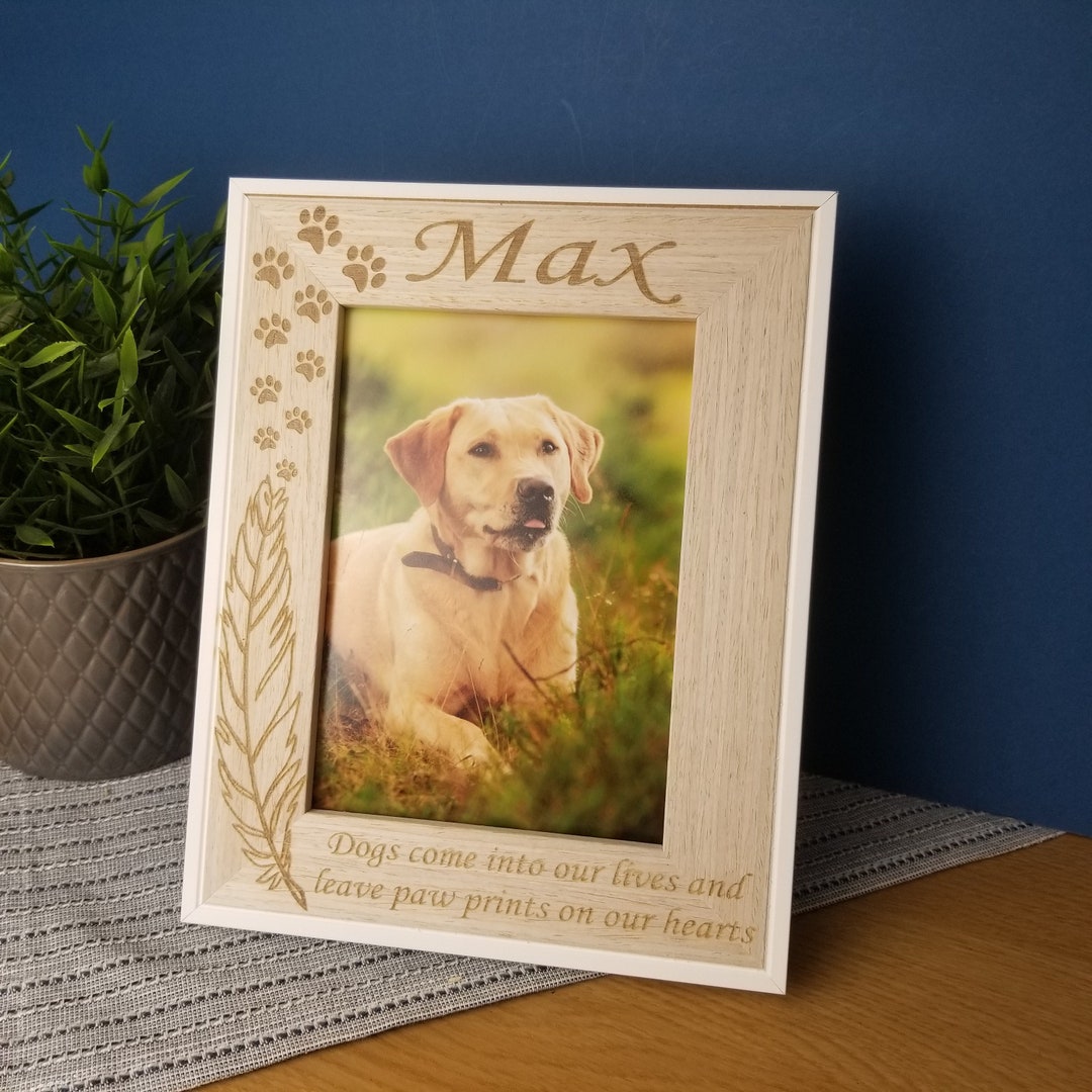 Memorial Personalised Pet Photo Frame, Lost Loved Dog, Cat, Animal RIP ...