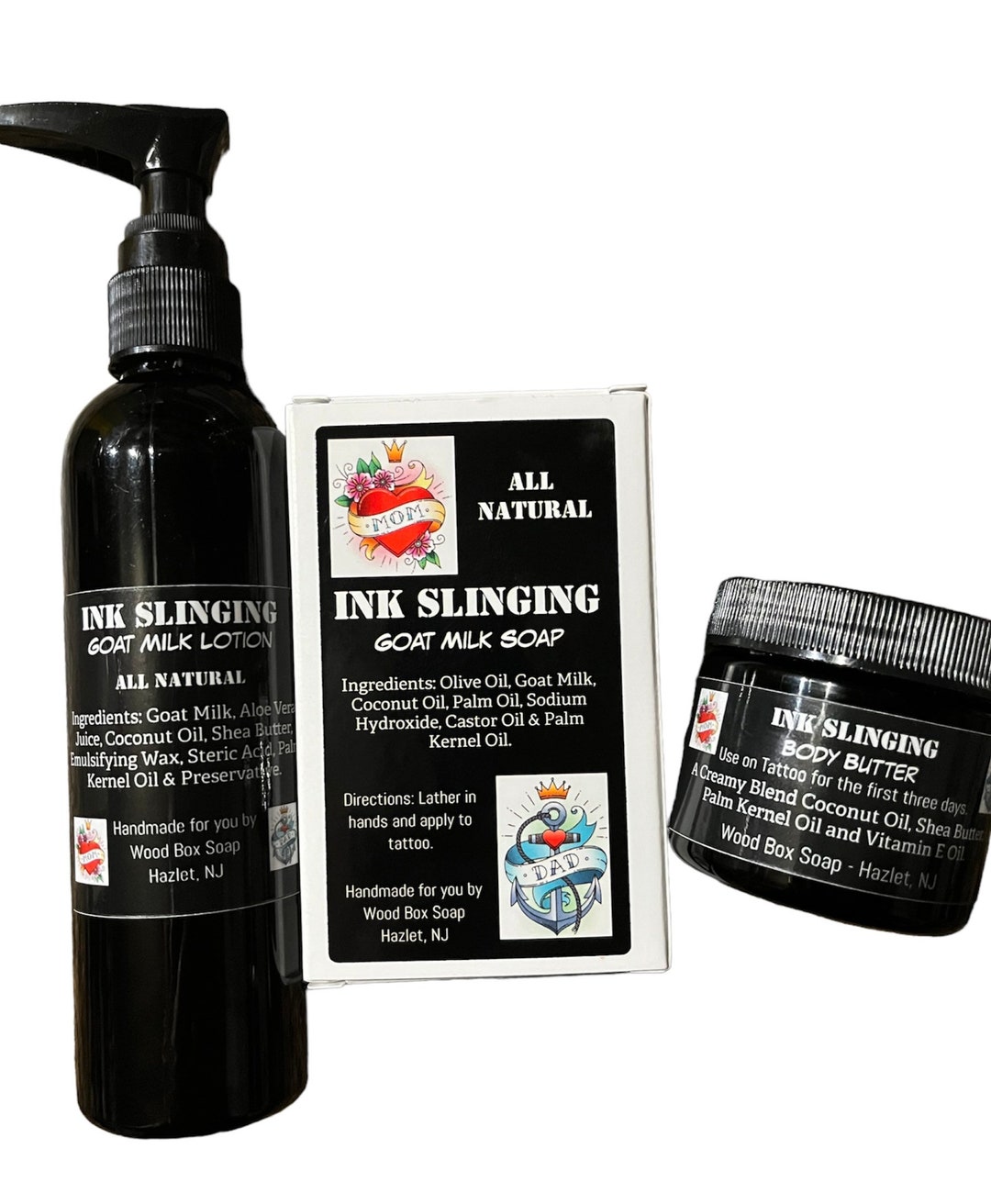 Ink Slinging Tattoo Line. Tattoo Goat Milk Soap, Tattoo Body Butter and ...