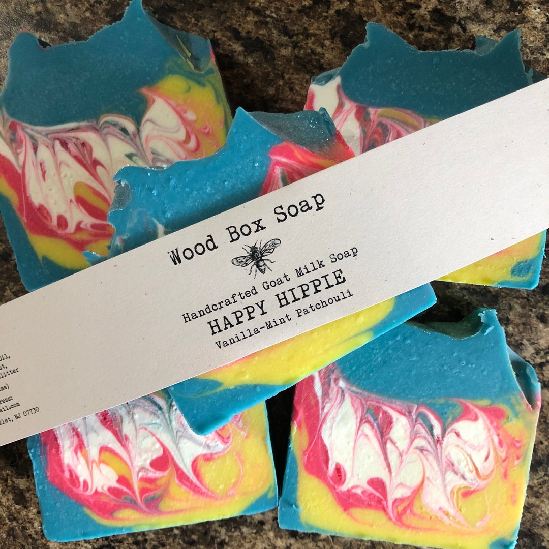 Happy Hippie Goat Milk Soap. Vanilla-mint Patchouli Handmade Soap. Goat ...