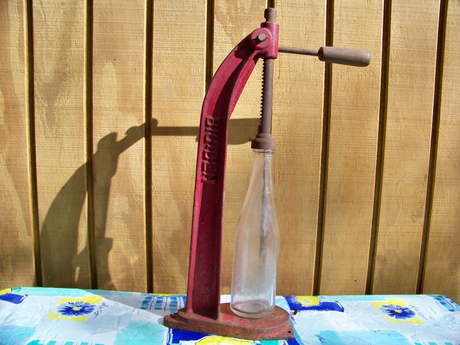 Antique Bottle Capper 'big Ben' Root Beer Capper Wooden Handle / Bottle ...