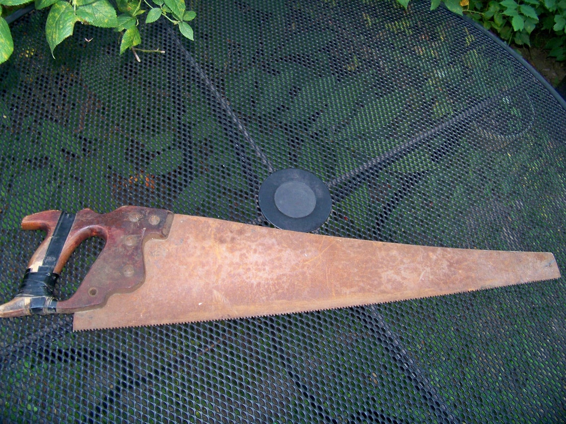 Antique Hand Saw Antique Tools Wheat Pattern Collectible Primtive ...
