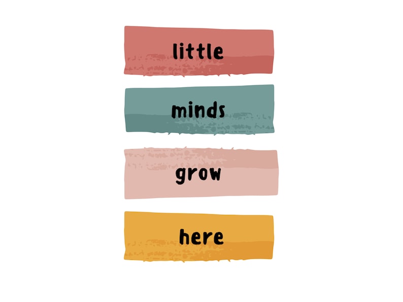 Little Minds Grow Here Sign Printable Quote Nursery Farmhouse Decor ...