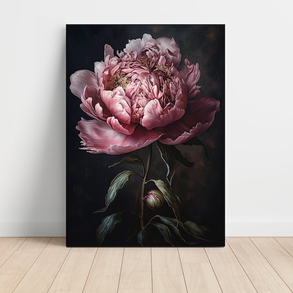 Dark Floral Print - Etsy