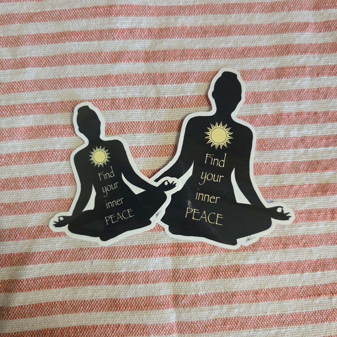 Find Your Inner Peace Woman Yoga Sticker vinyl - Etsy