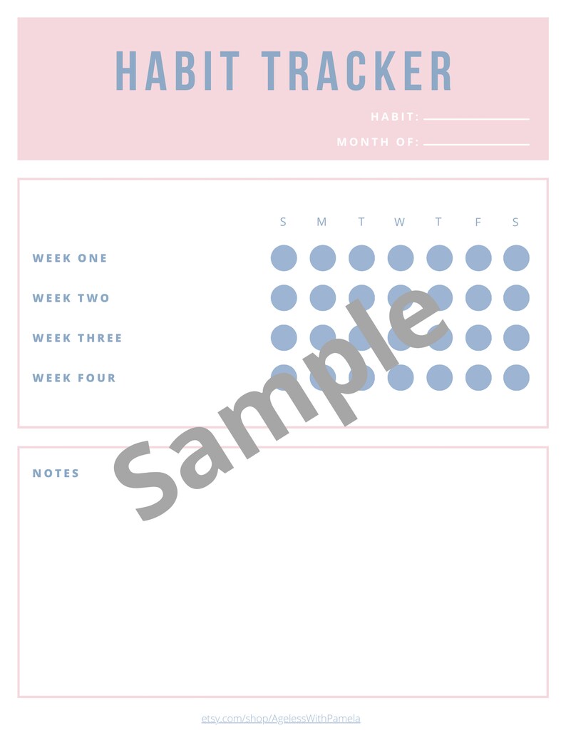 Habit Tracker Printable Bundle - Etsy