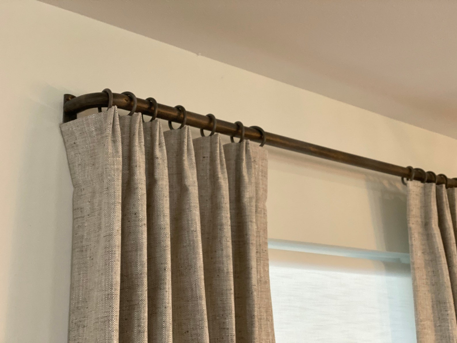 French Drape Rod Metal Drapery Rod With Curved Return or 90 - Etsy Canada