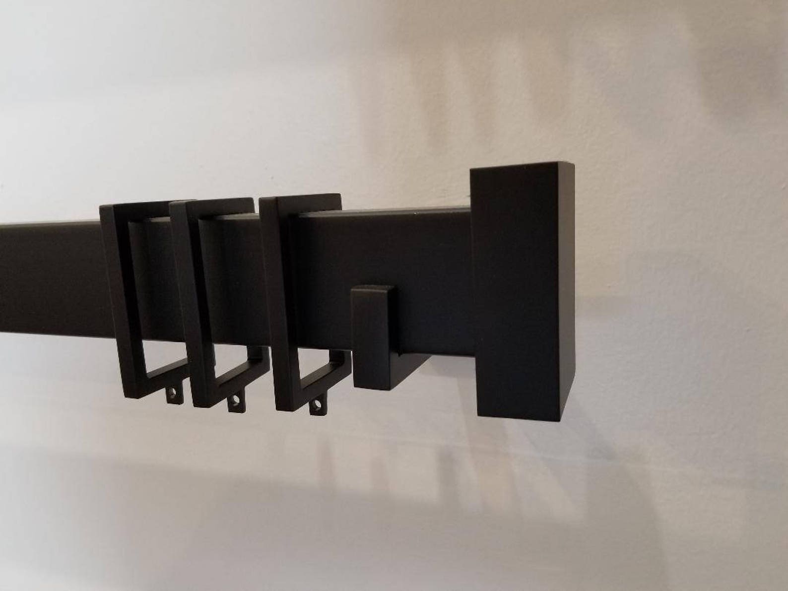 Custom Length Rectangle Acrylic Drapery Rod, Rectangular Drape Rod ...