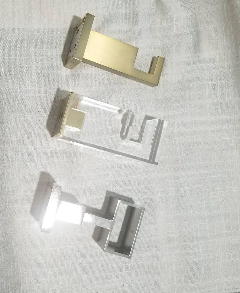 Rectangle Acrylic/metal Bracket for Rectangle Lucite or - Etsy