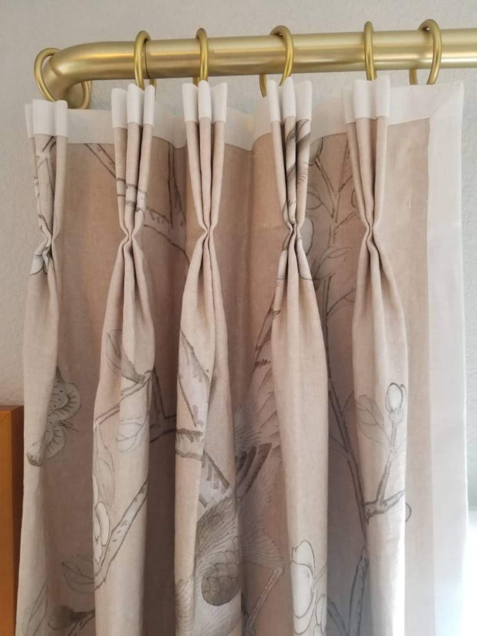 French Drape Rod Metal Drapery Rod With Curved Return or 90 | Etsy