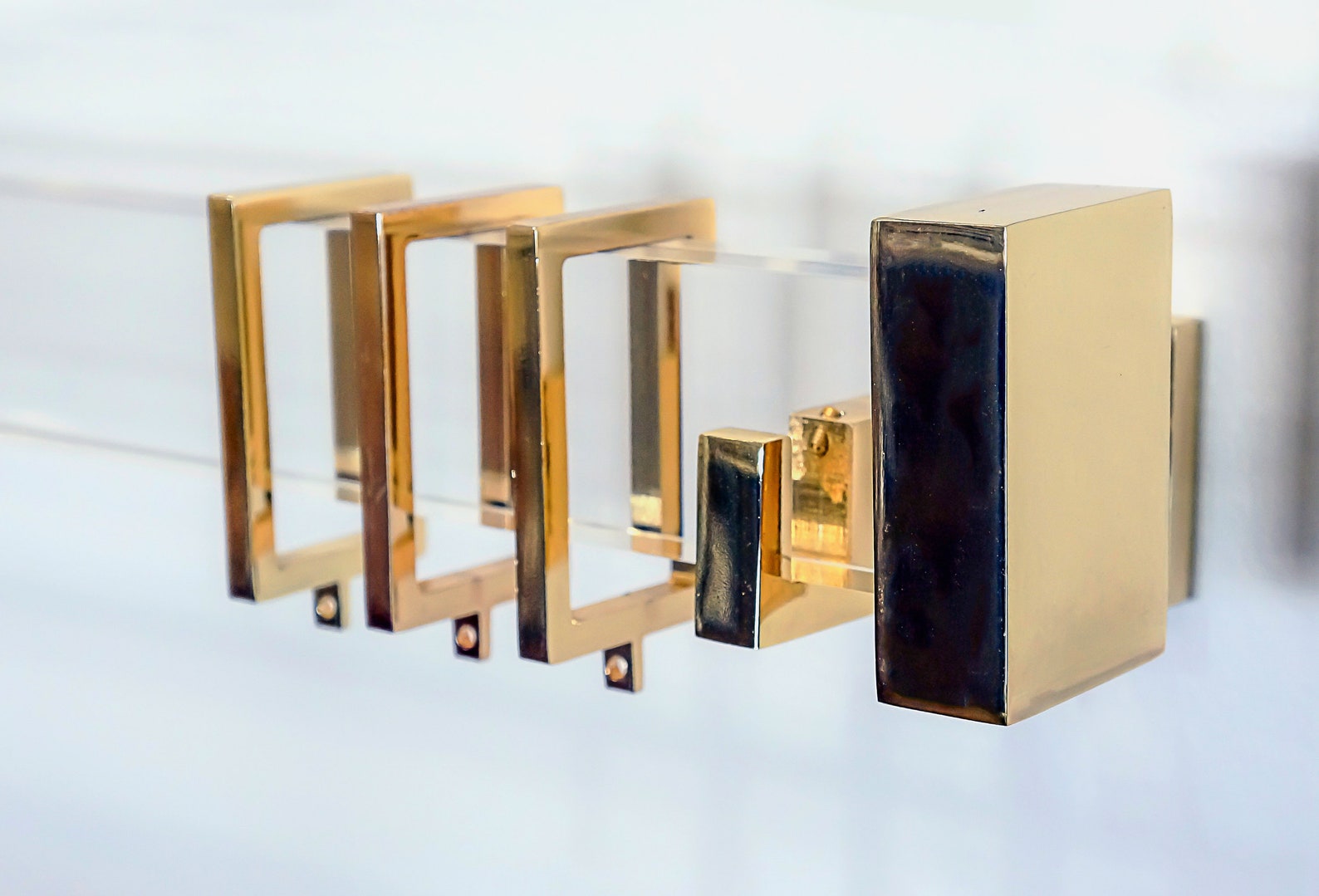 Custom Length Rectangle Acrylic Drapery Rod, Rectangular Drape Rod ...