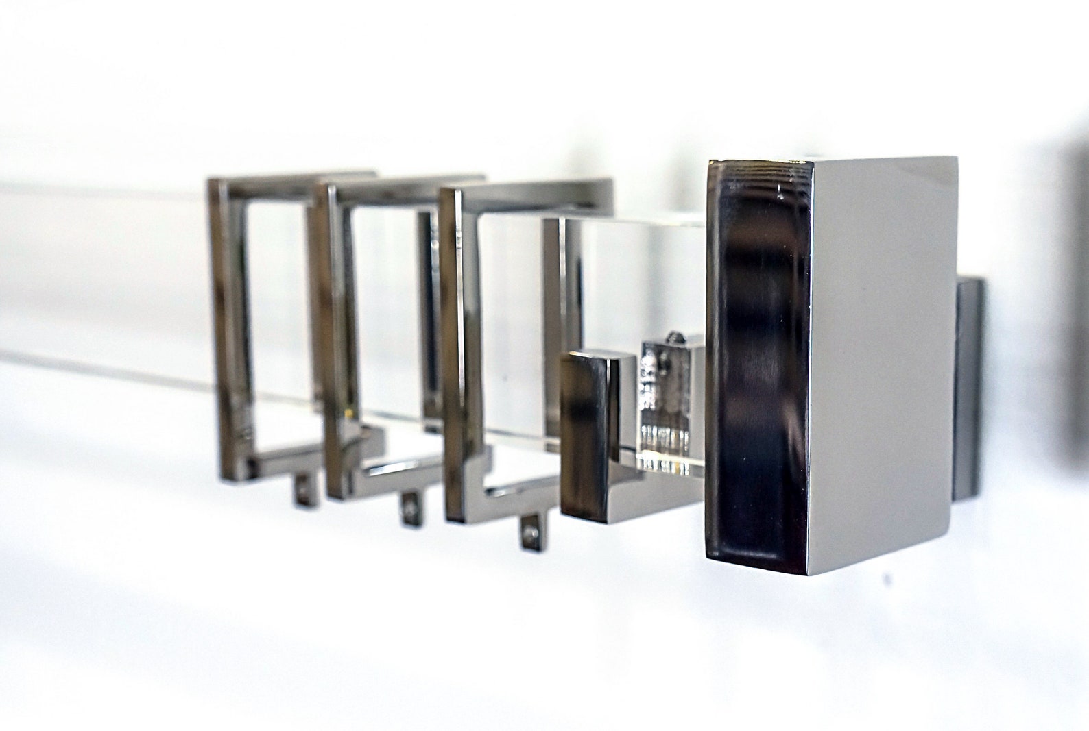 Custom Length Rectangle Acrylic Drapery Rod, Rectangular Drape Rod ...