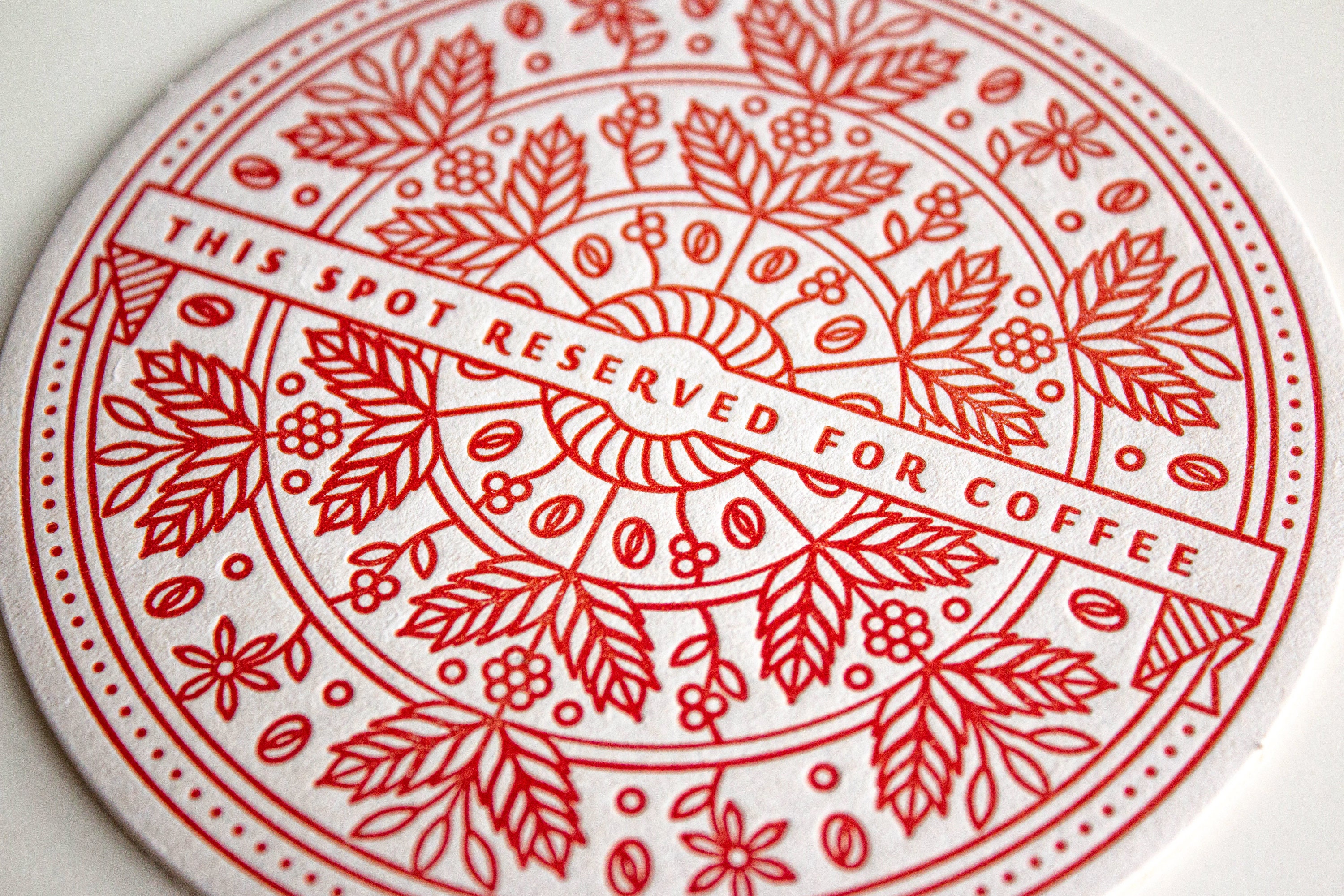 Coffee Letterpress Coasters box of 12, Favorite Drink, Personal Gift ...