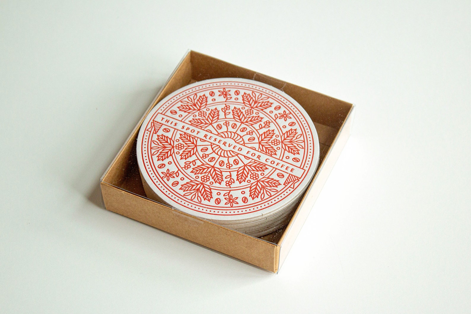 Coffee Letterpress Coasters box of 12, Favorite Drink, Personal Gift ...