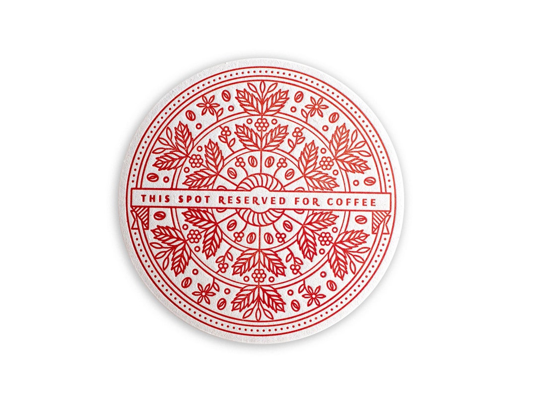 Coffee Letterpress Coasters box of 12, Favorite Drink, Personal Gift ...