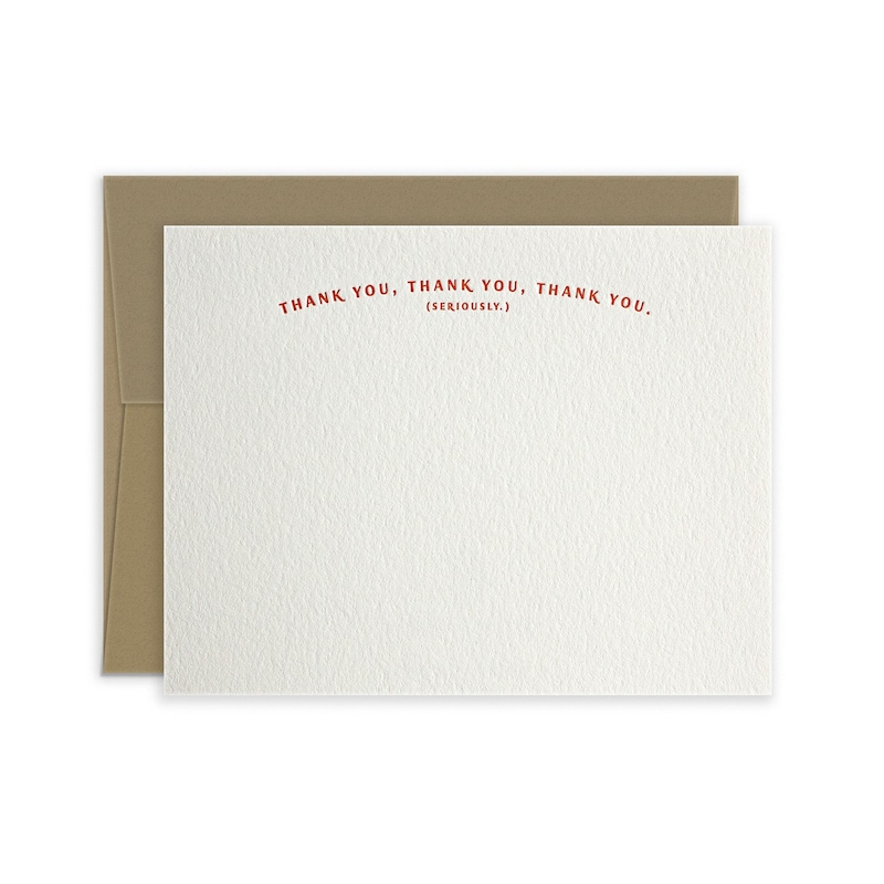 Letterpress Thank You Cards - Etsy