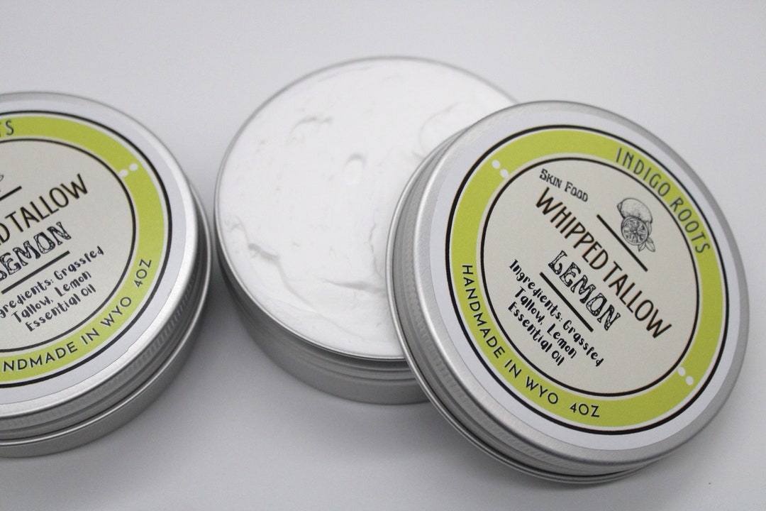 4oz Whipped Lemon Tallow Naturally Hydrating, Contains Vitamins That Skin Loves - Etsy