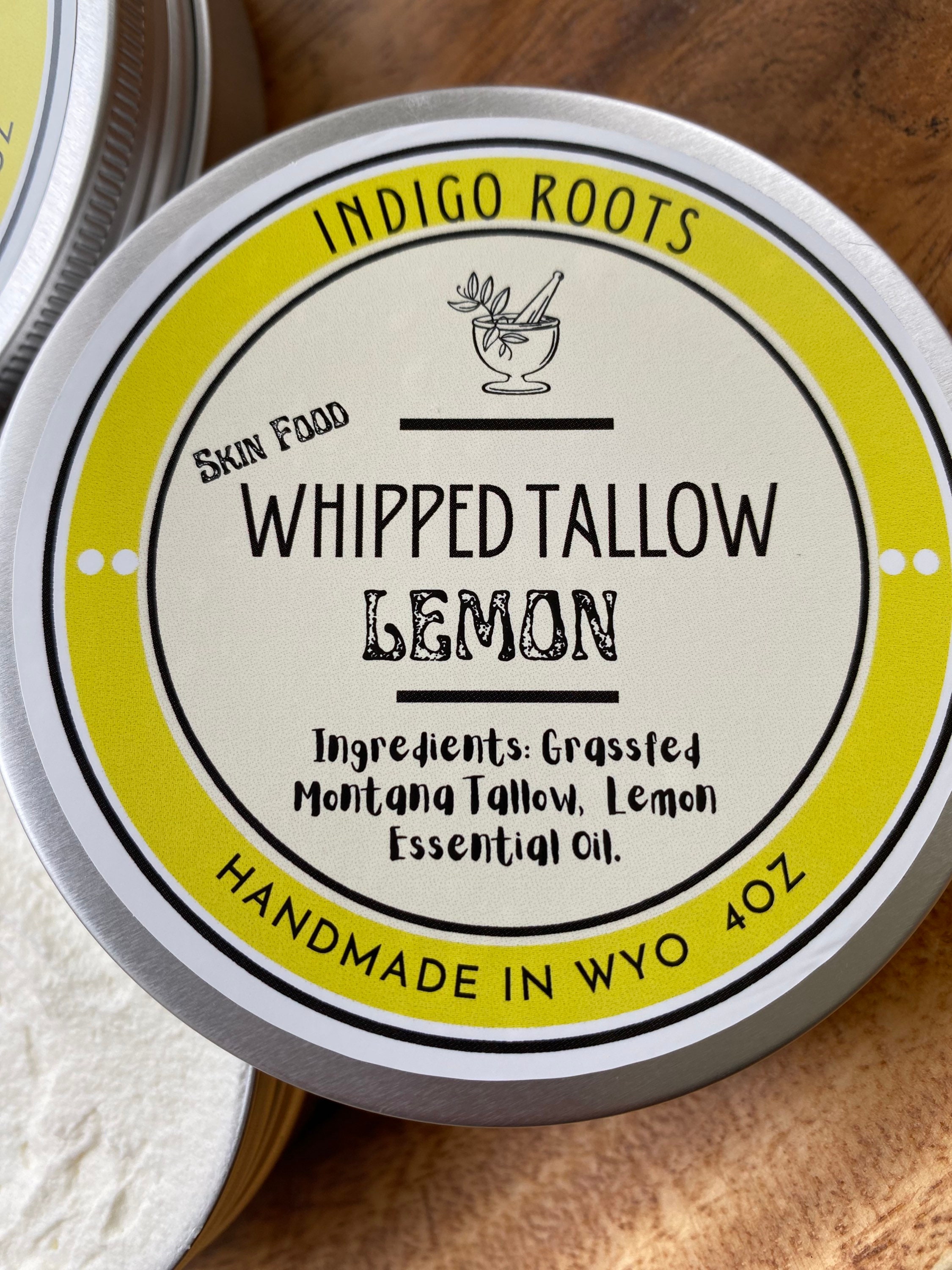 4oz Whipped Lemon Tallow Naturally Hydrating, Contains Vitamins That ...
